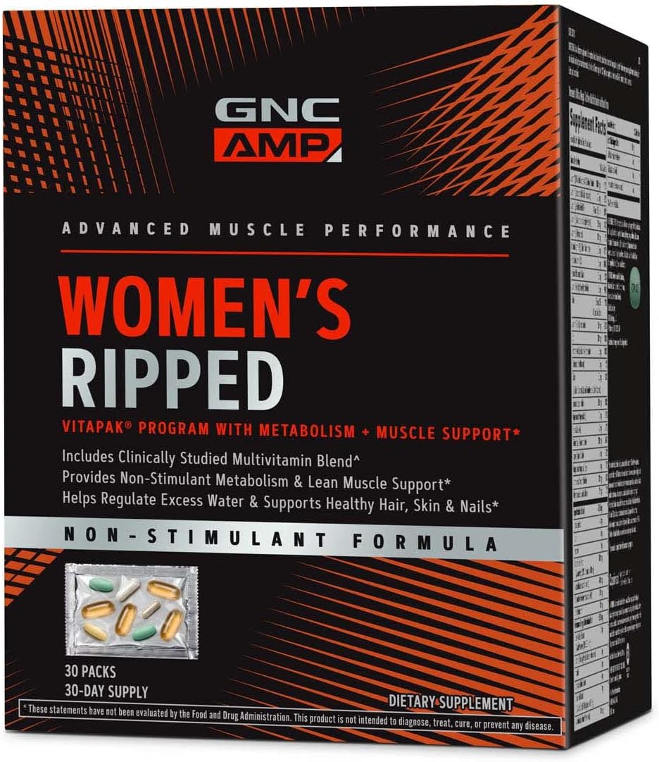 Amazon.com: GNC AMP Men's Ripped Vitapak Program with Metabolism ...