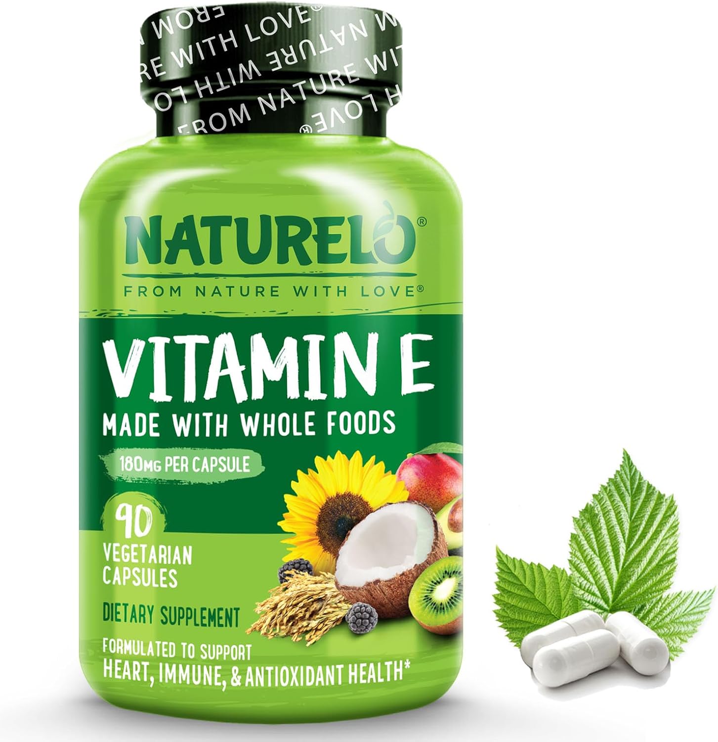 Amazon.com: NATURELO Vitamin E - 180 mg (300 IU) of Natural Mixed ...