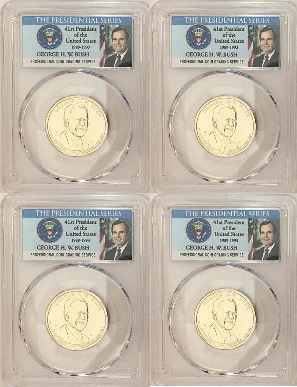 2020 P and D Position A and B $1 BU George HW Bush Presidential Dollar ...