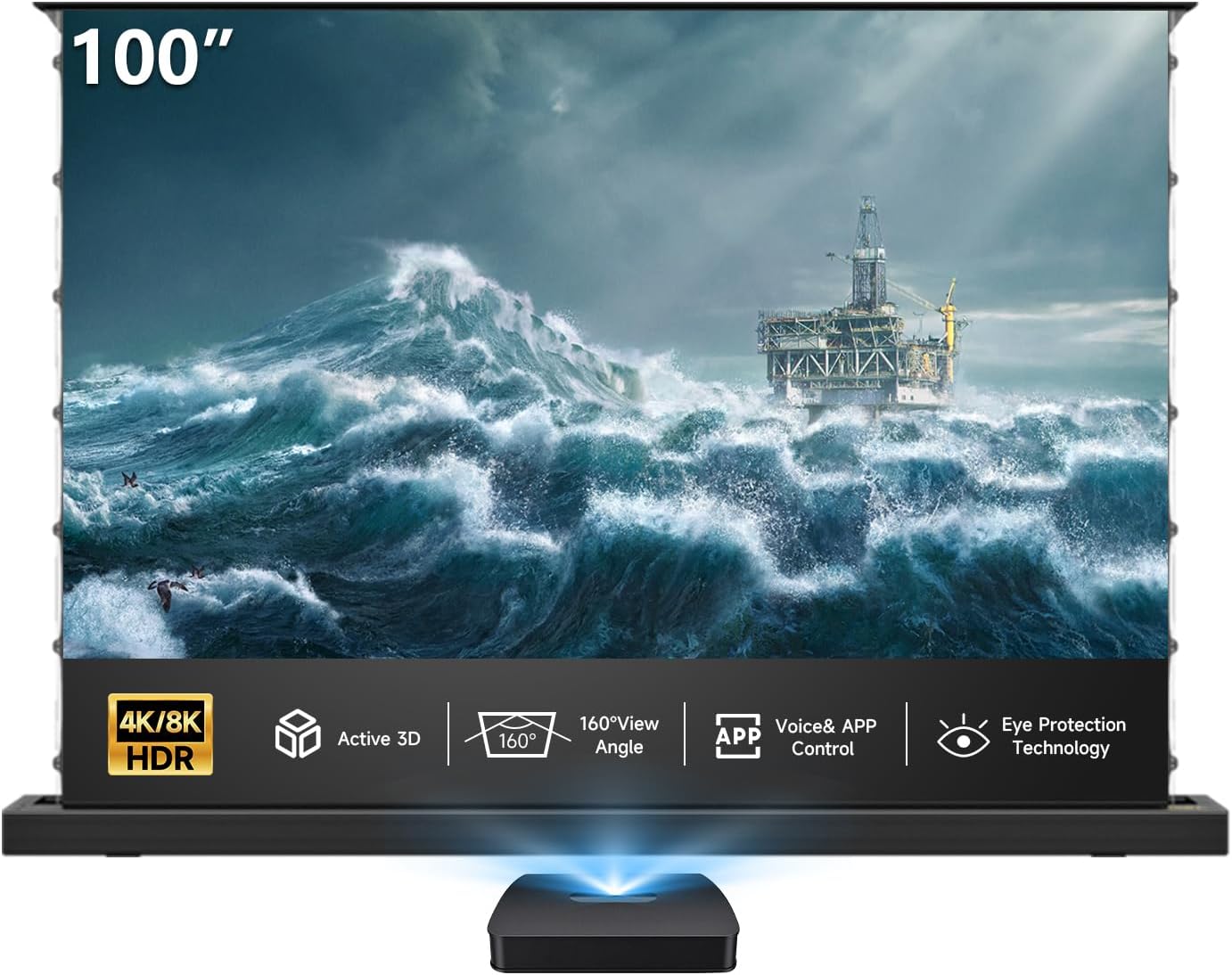 Amazon.com: AWOL VISION 120" Motorized ALR Floor Rising Projector ...