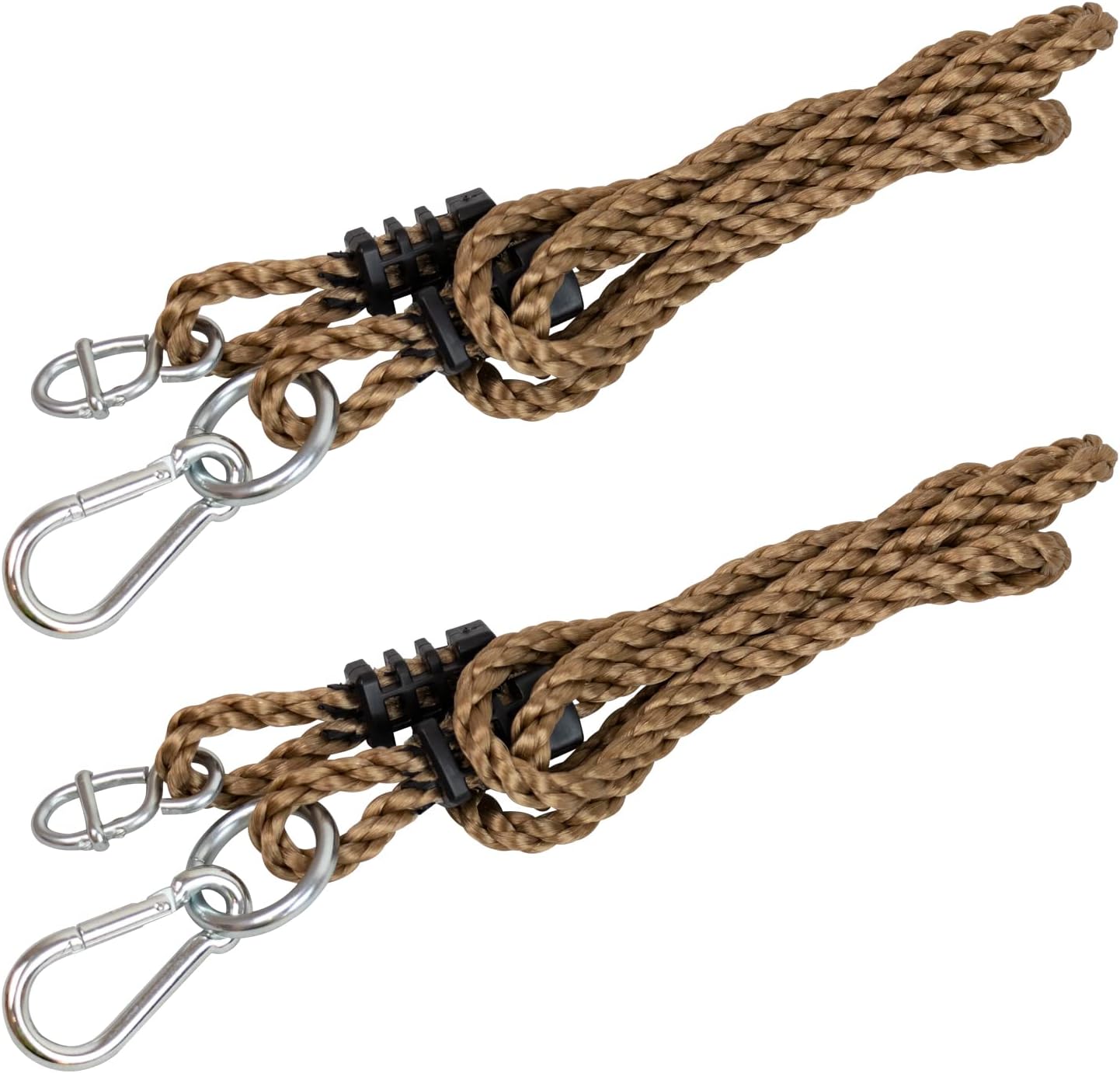 Woodside Set of 2 Tree Swing Conversion Ropes with Galvanised Steel ...