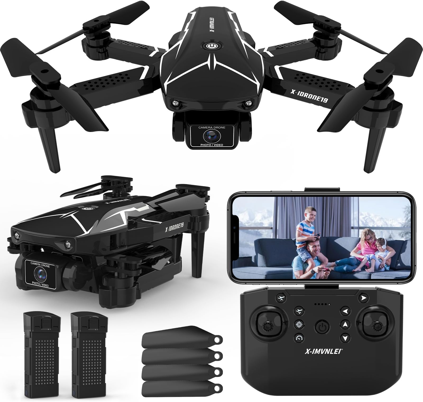 Amazon.com: Mini Drone with Dual 720P Camera,for Beginners and Kids ...