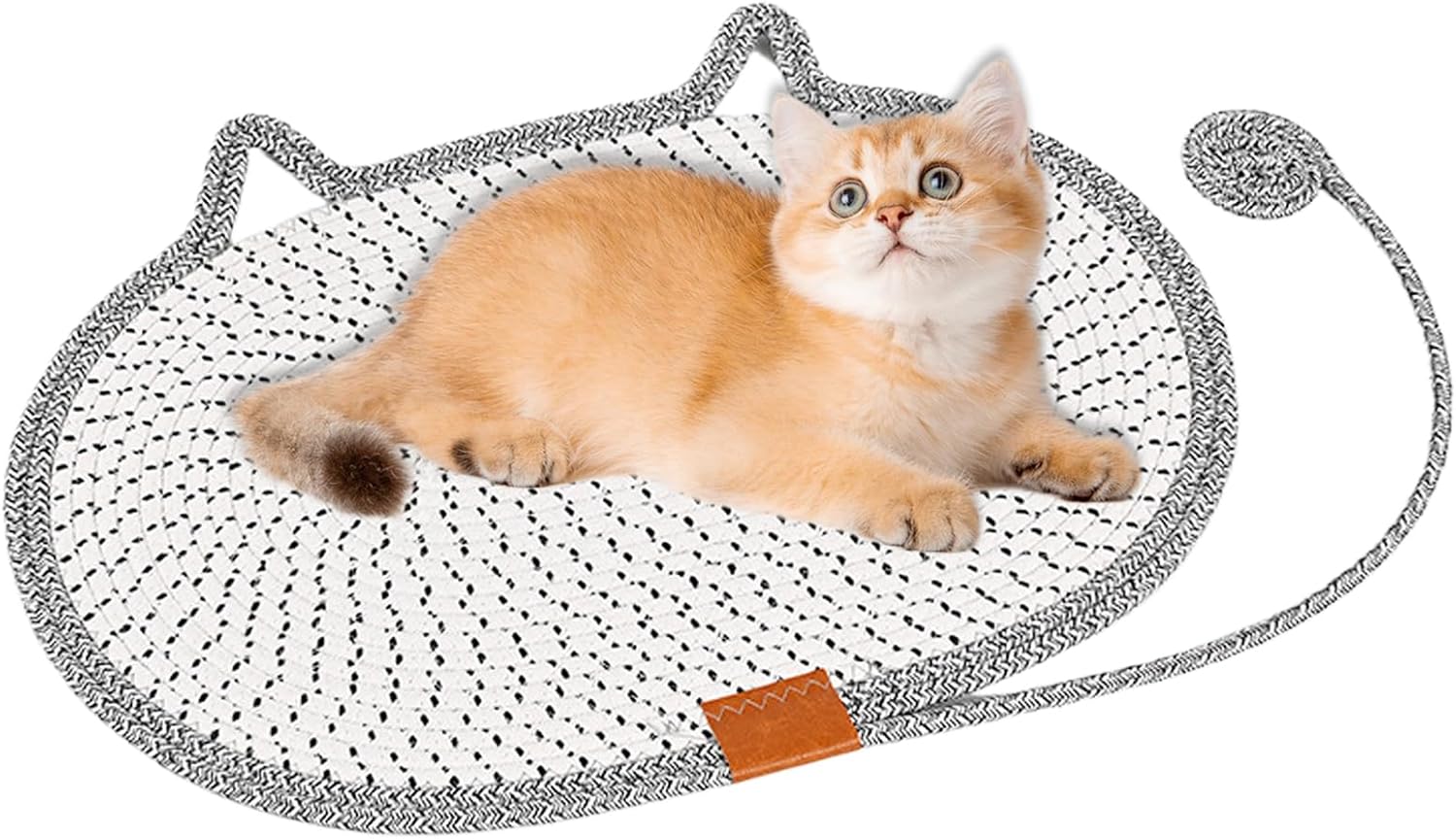 Qoukonao Cat Scratching Mat,Cotton Rope Cat Scratch Pad with Toy - Pet ...