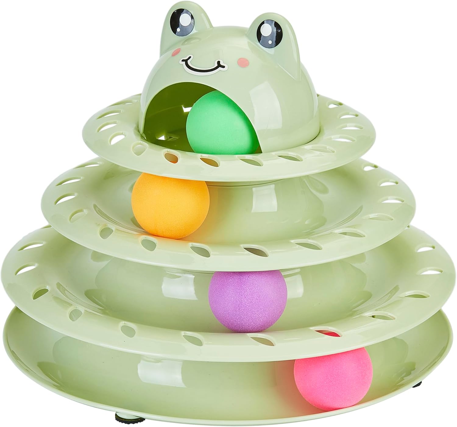 Amazon.com: Gefryco Cat Toys 4-Tier Roller Track, Turntable Cat Tower ...