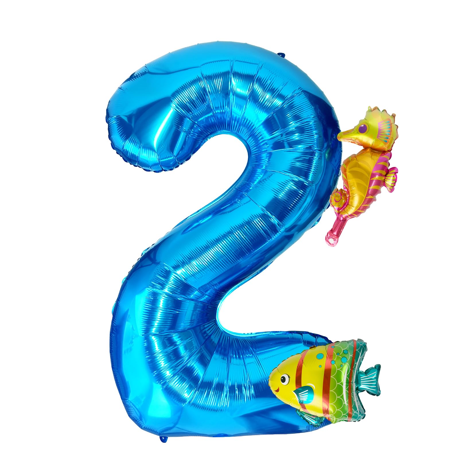 Snapklik.com : 40 Inch Under The Sea Blue Number 2 Balloon, Mini Sea ...