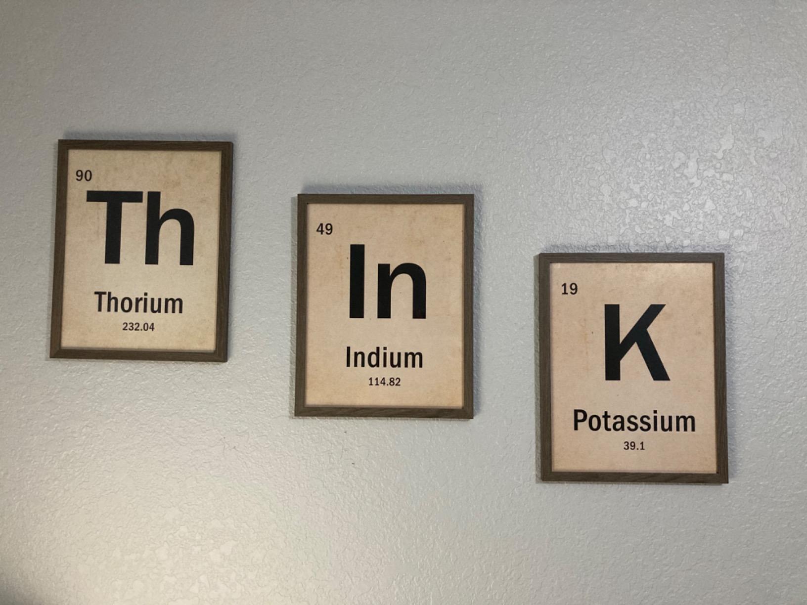 Amazon.com: THINK Periodic Table Of Elements - Great Science Art Poster ...