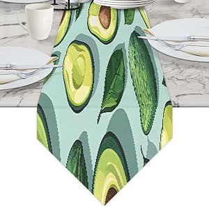 Amazon.com: Fruit Avocados Linen Table Runner Kitchen Dining Table ...