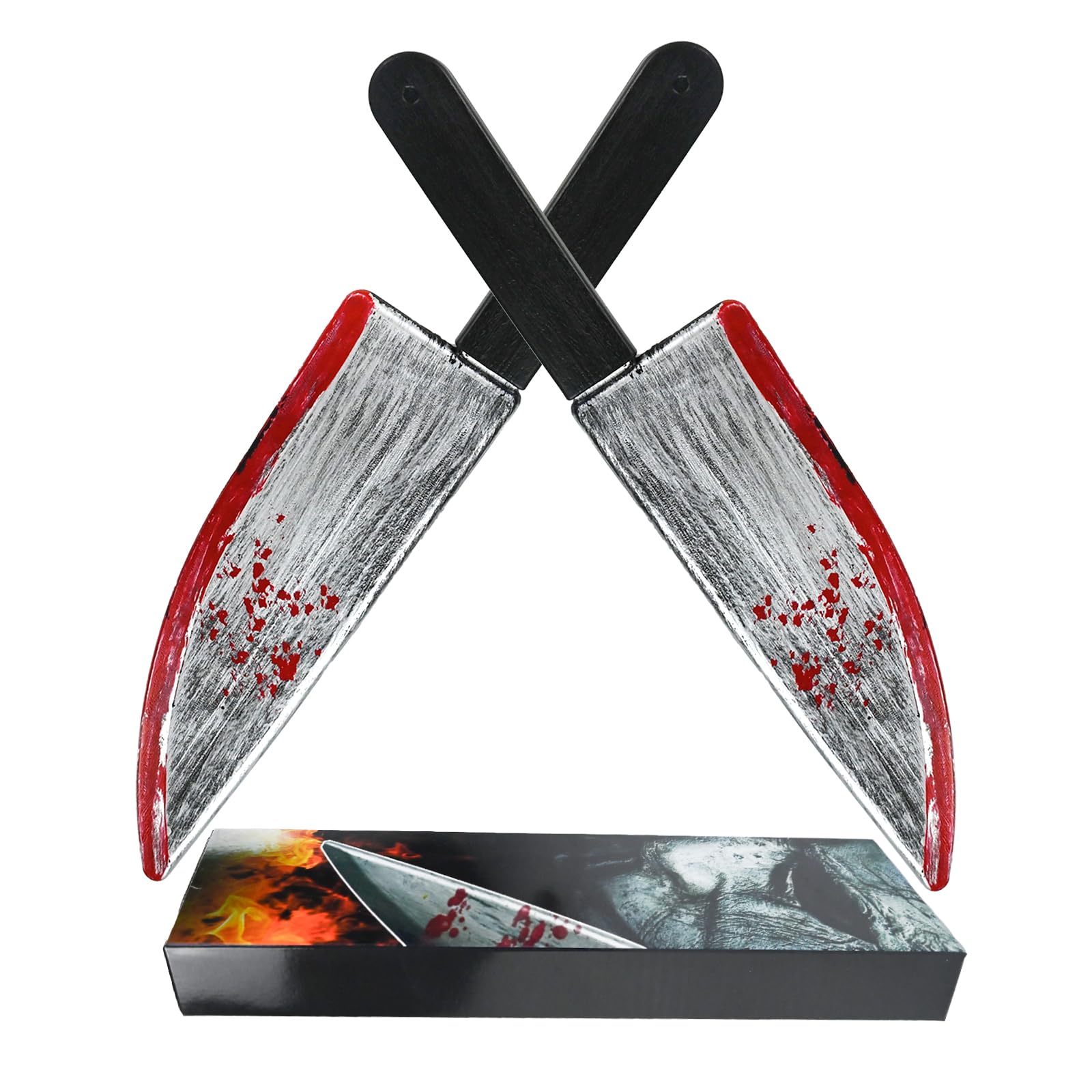 Amazon.com: GYQMBT Knife Prop,2 PCS Halloween Plastic Fake Knife ...