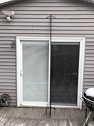 JACKYLED Outdoor String Light Pole, Adjustable 9FT 7-Prong Patio Light ...