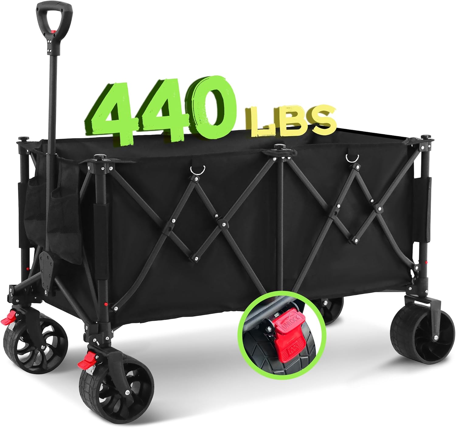 Amazon.com: Wagon Carts with Wheels, Wagons Carts Foldable Shopping ...