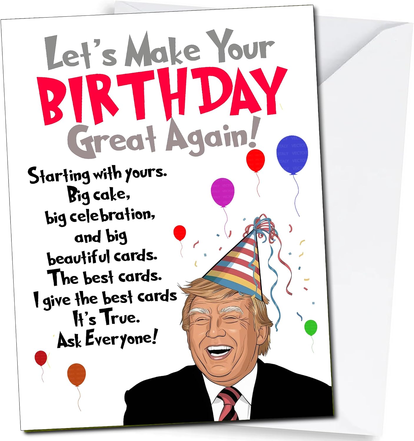 Donald Trump Funny Birthday Card. A5 Size, With Envelope : Amazon.co.uk ...