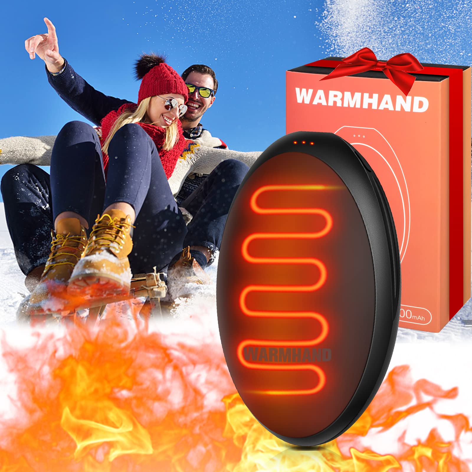 Snapklik.com : Electric Hand Warmers Rechargeable, 5200mAh USB Camping ...