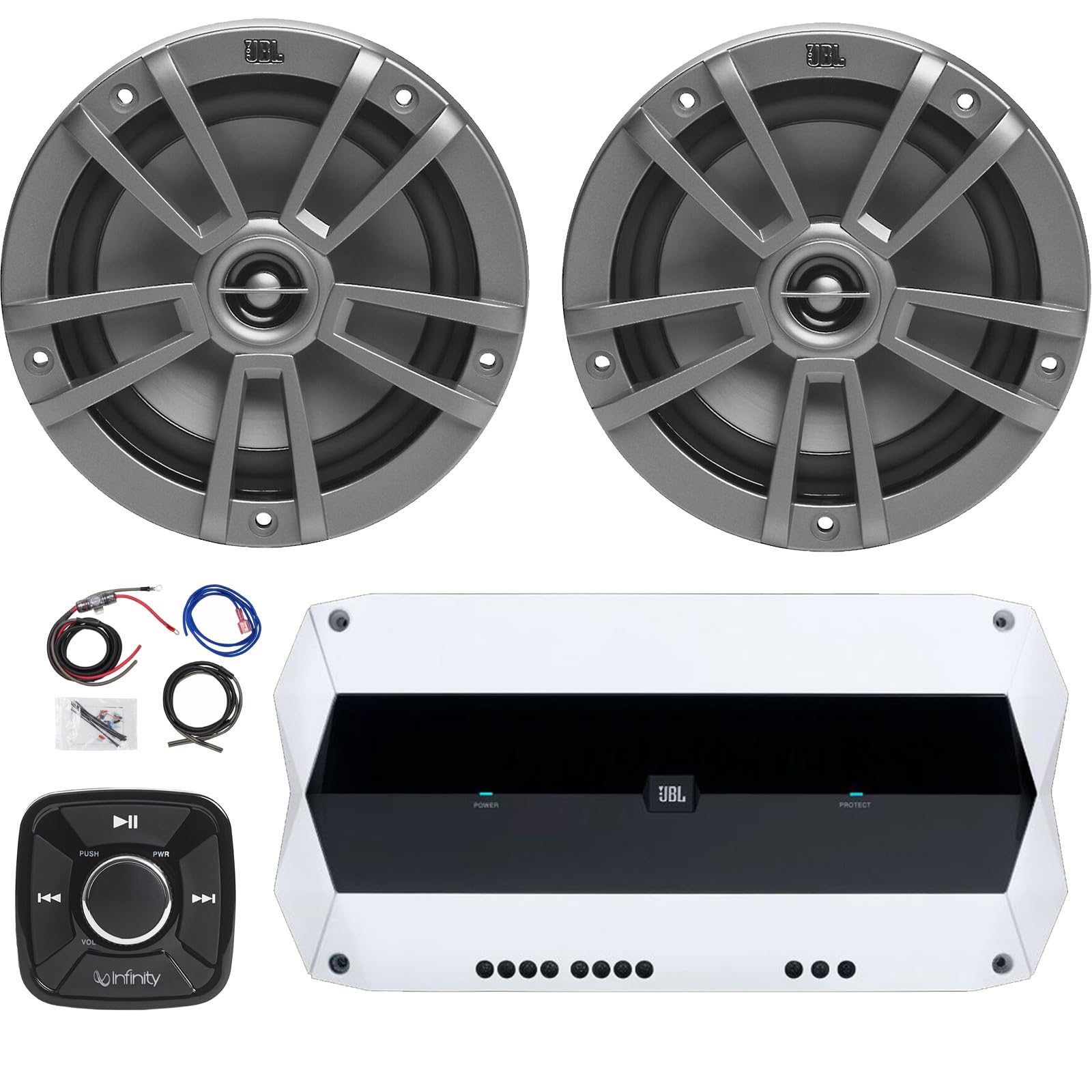 Buy Flush Mount Pre-Amp Waterproof Bluetooth Controller, 2X 6.5 180 ...