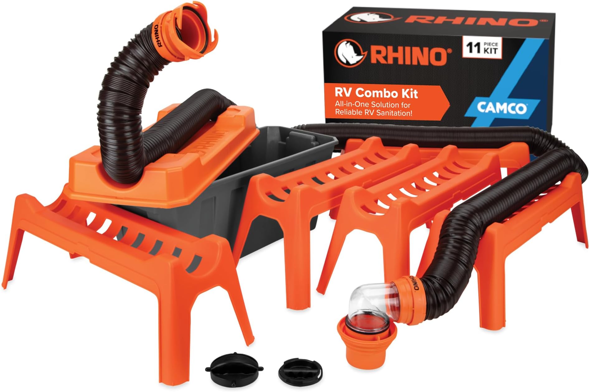Amazon.com: Camco Rhino Ultimate 20' RV Sewer Hose Kit — All-in-One ...
