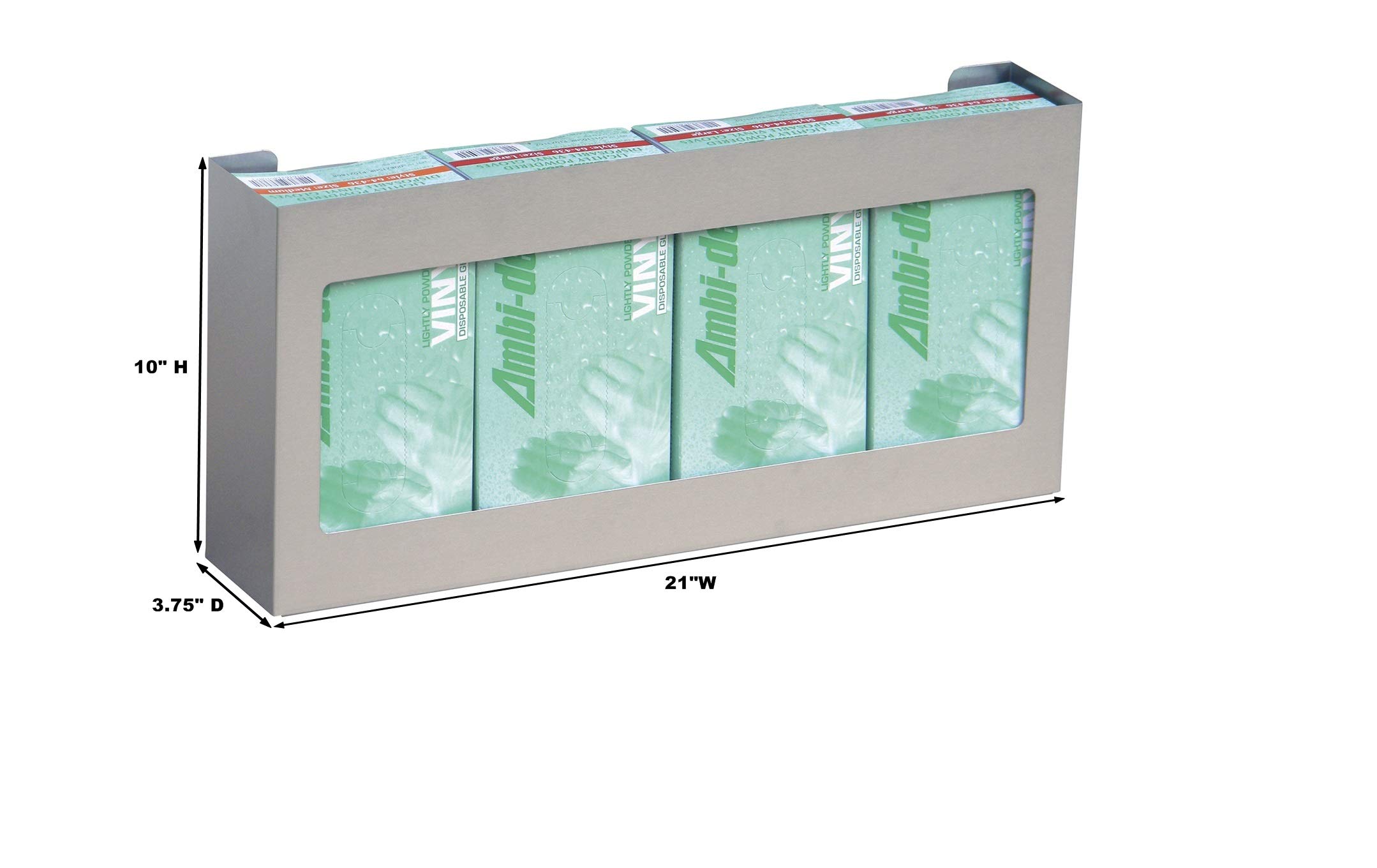 American Made Stainless Steel Quad Glove Box Holder, Stainless Steel ...