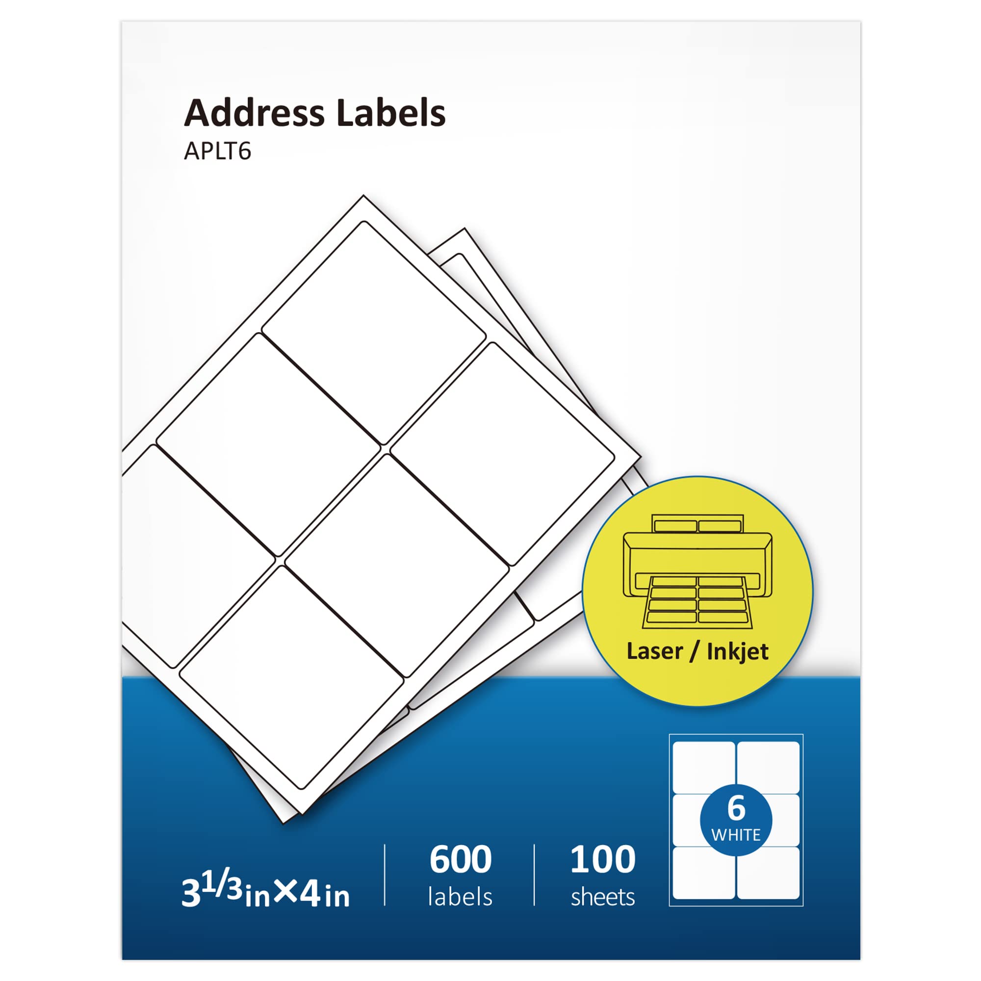 Snapklik.com : 3-1/3x4 Shipping Address Labels, Shipping Labels For ...