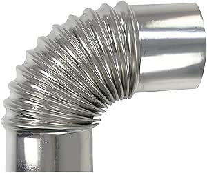 SoloWilder Stove Pipe 90 Degree 2.36inch Elbow Chimney Cap Extension ...