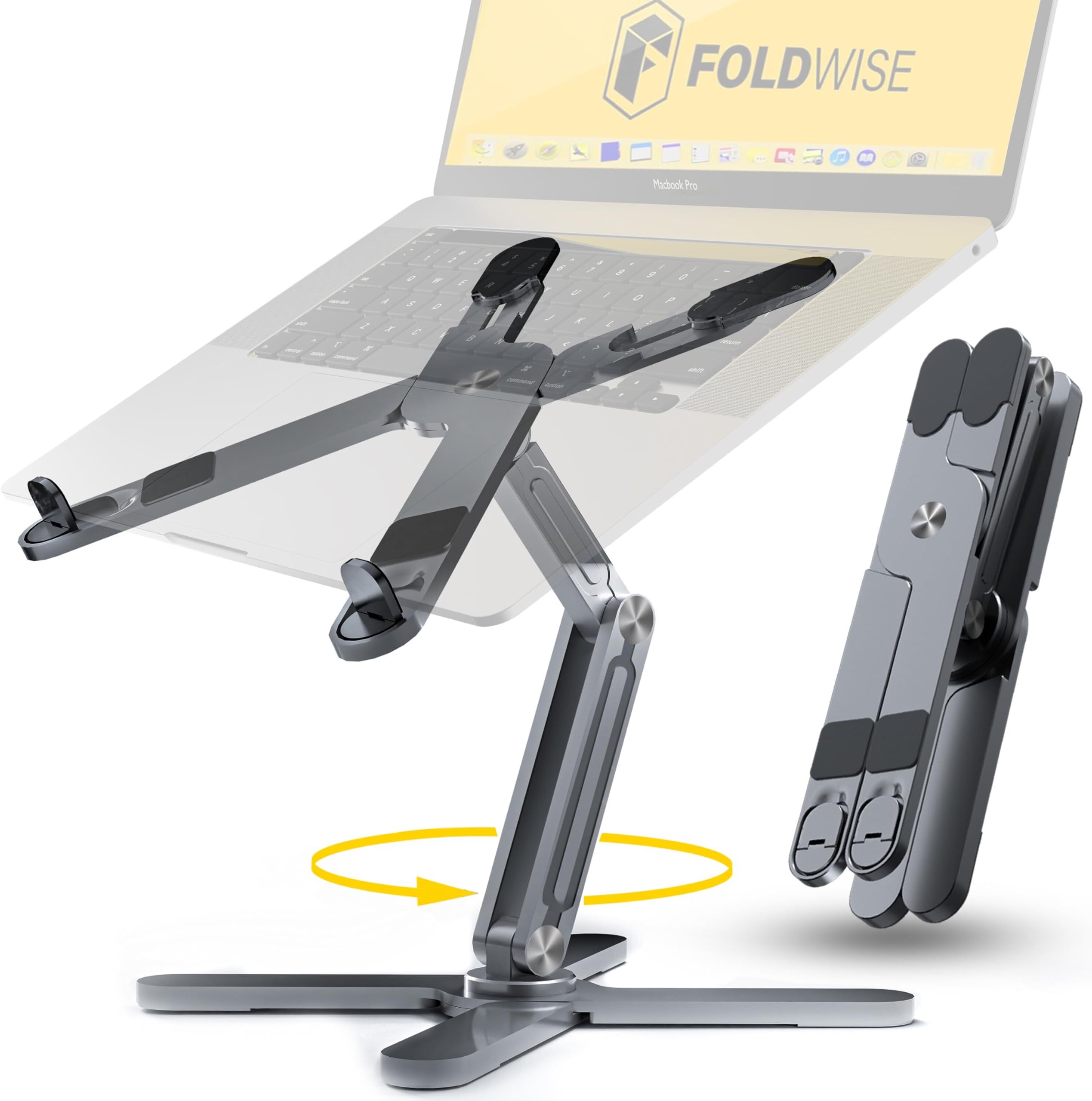FoldWise X Laptop-Ständer für Schreibtisch – Aluminium, 360° drehbar ...