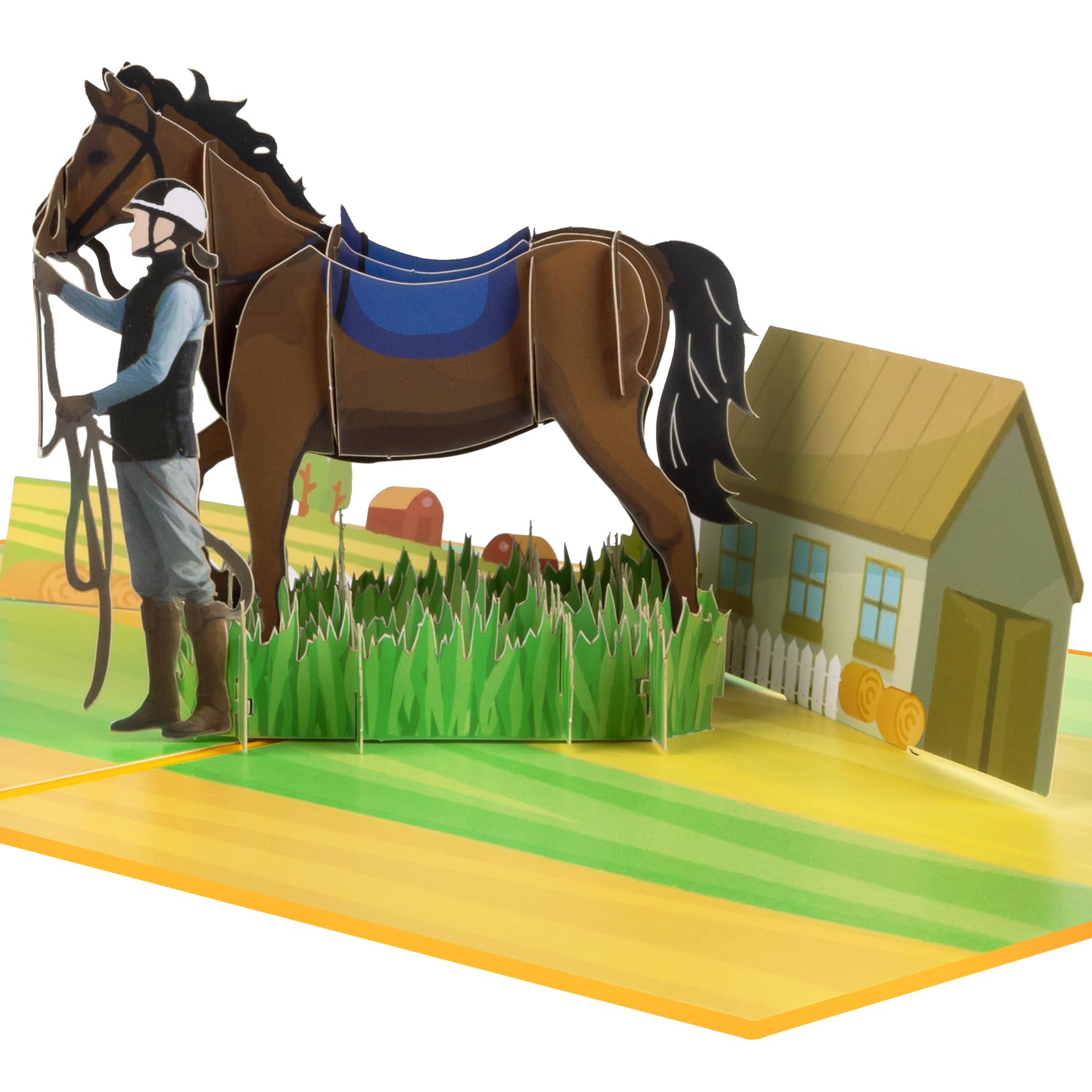Amazon.com : GREETING ART Horse Pop Up Card, Father's Day Card, Horse ...