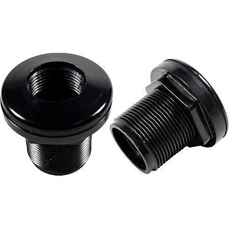 Amazon.com: HQRP 2-Pack 3/4" ABS Bulkhead Fitting Double Threaded Water ...
