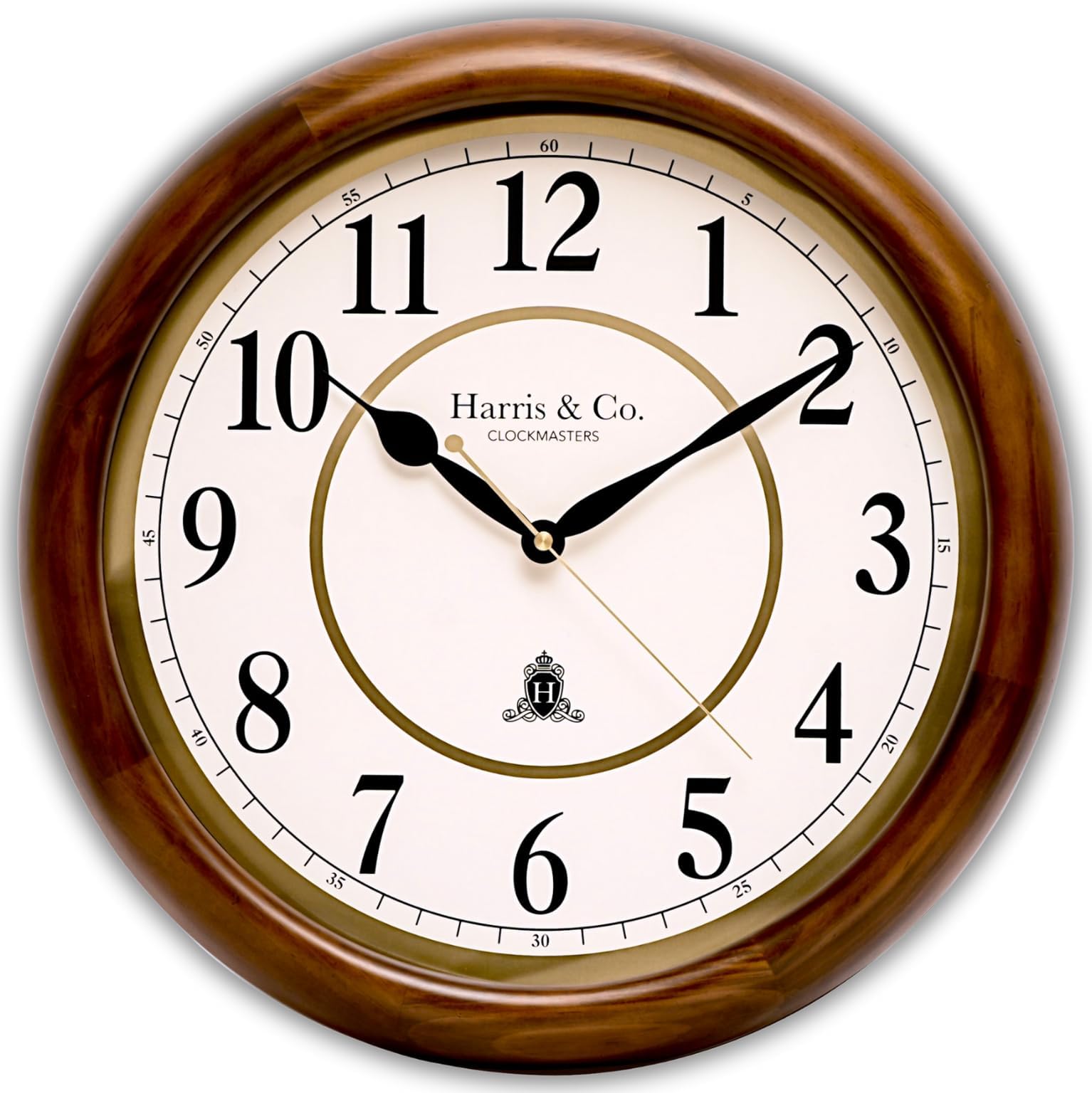 Buy HARRIS & CO. CLOCKMASTERS Luxury Classic Wooden Frame HD Clear ...