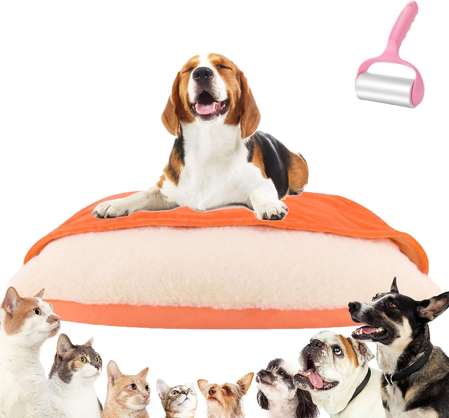 Calming Dog Cave Beds, Snuggle Burrow Bed with Ultra-Soft Built-in ...