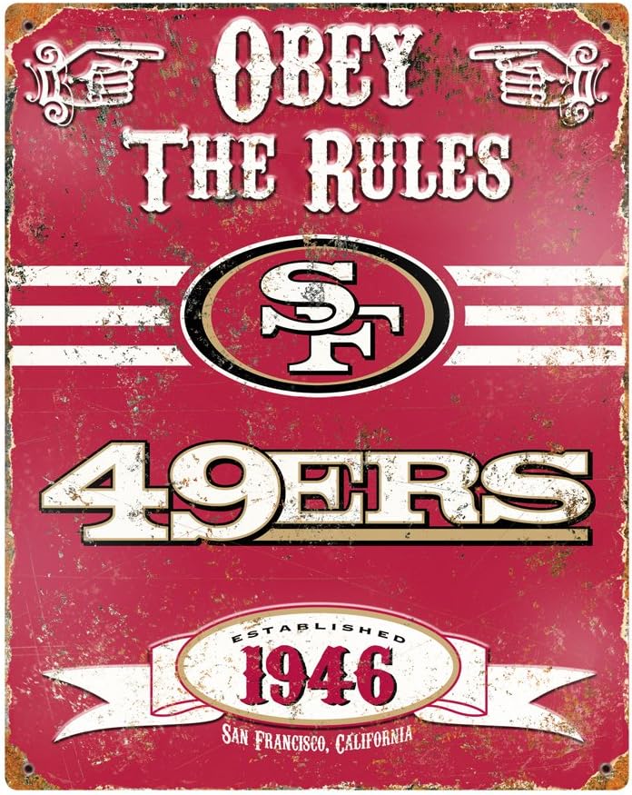 Amazon.com: Fan Creations San Francisco 49ers Fans Welcome Sign, Multi ...