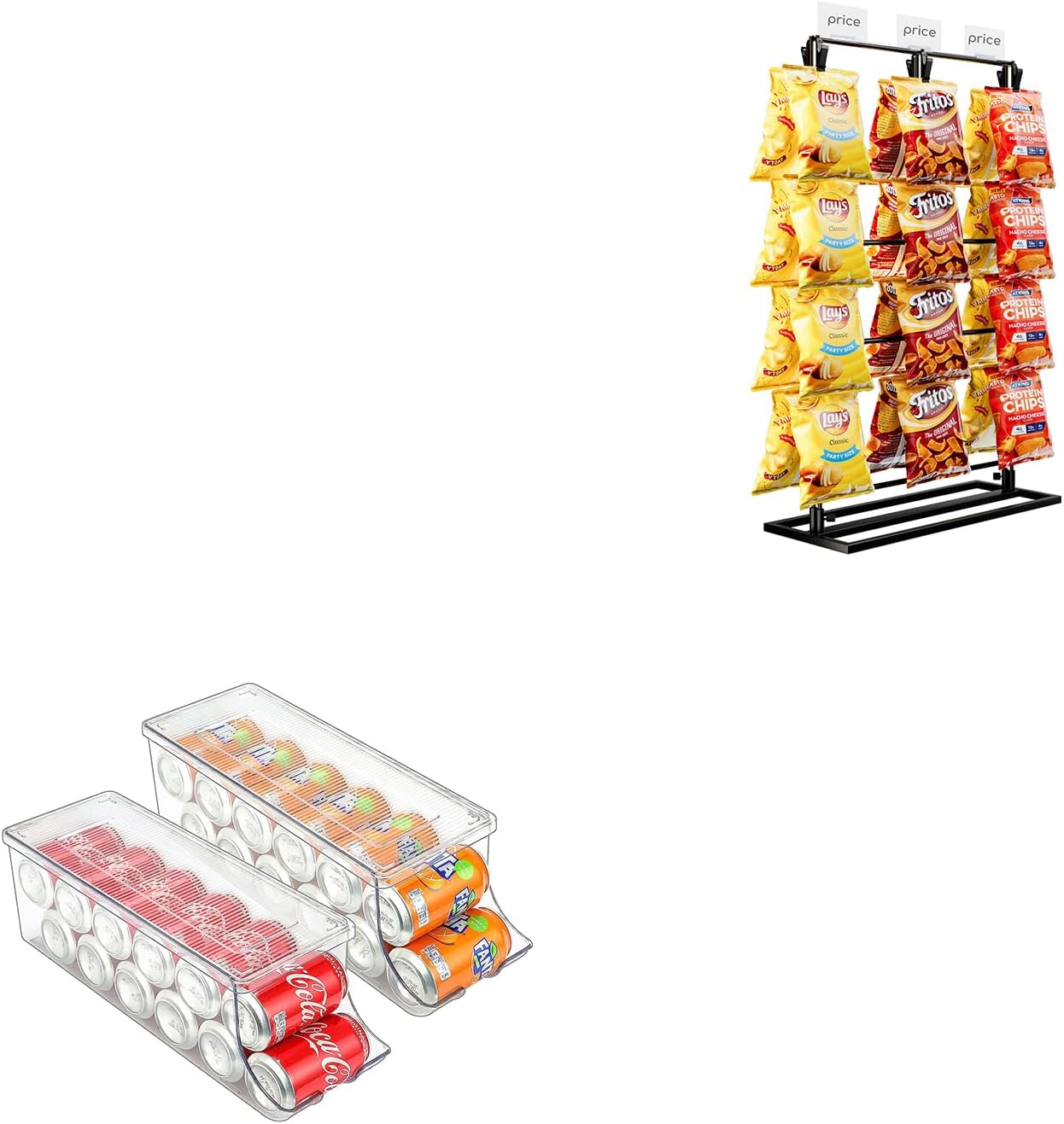 Amazon.com: Puricon Chip Rack Display Stand, 3 Row with 48 Clips Chip ...