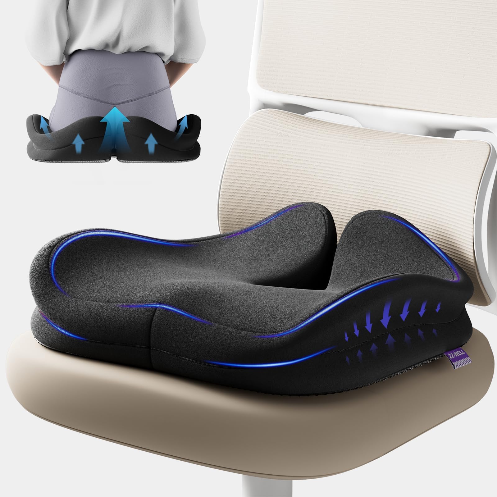 Amazon.com: Medisana Seat Cushion - SC 100 Memory Foam Seat Cushions ...