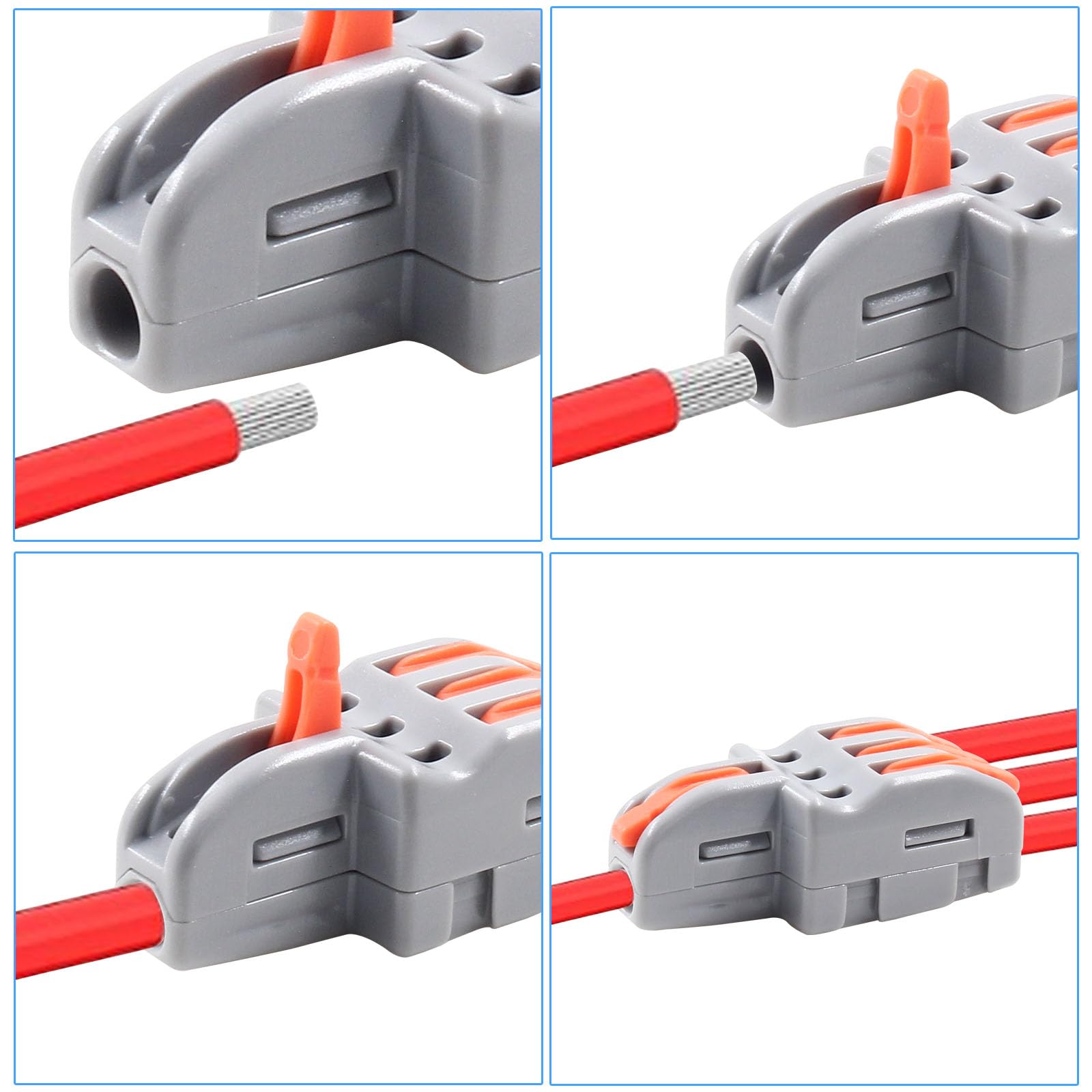 Snapklik.com : Litoexpe 10 Pcs 1 In 3 Out Mini Electrical Wire Connectors