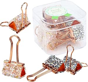Amazon.com : Binder Clips, 6pcs Metal Binder Clips Cute Fold Back Clip ...