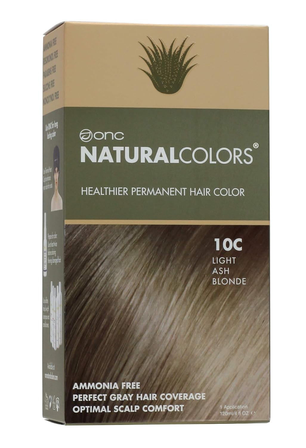 Amazon.com : ONC NATURALCOLORS (10C Light Ash Blonde) 4 fl. oz. (120 mL ...