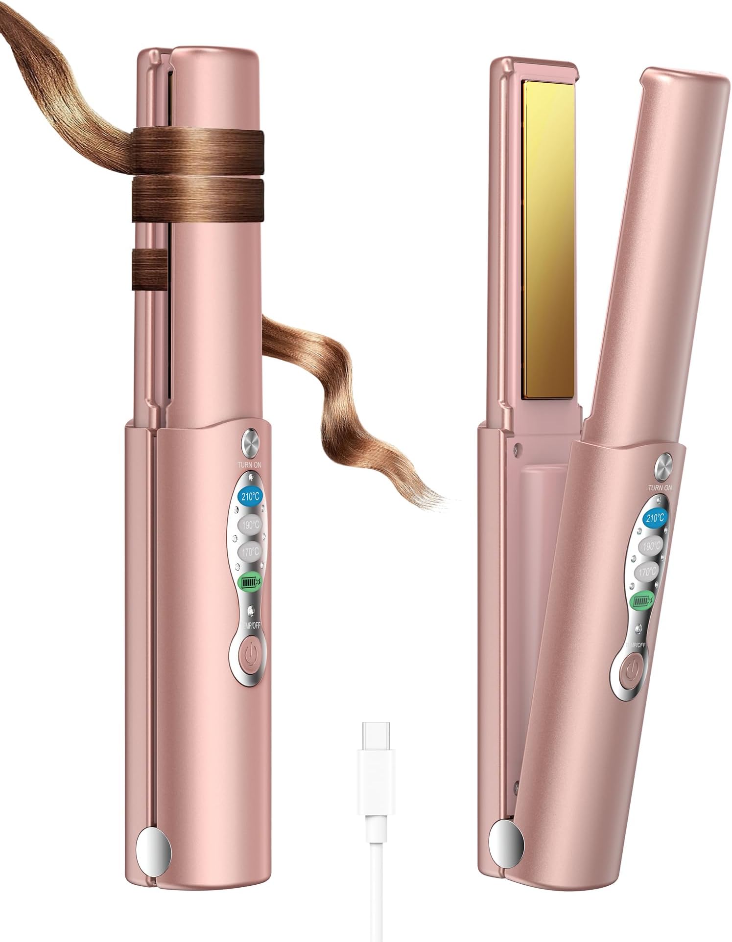 Amazon.com : Cordless Flat Iron Hair Straightener Portable Flat Iron ...