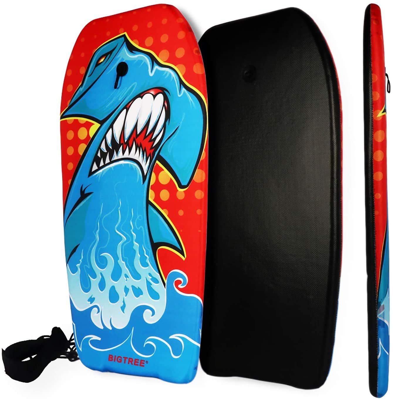 BIGTREE Bodyboard Kickboard Surfing Boards Wake Board Pool 41'' Shark ...
