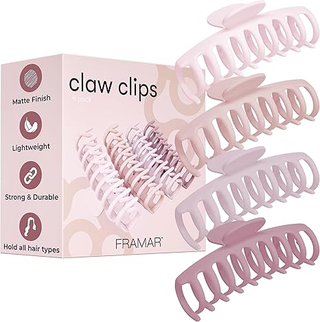 FRAMAR Hair Claw Clips for Thick Hair – Large Claw Clip for Thick Hair ...