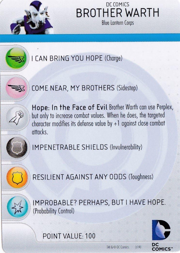 Amazon.com: Heroclix DC War of Light #045 Brother Warth Figure Complete ...