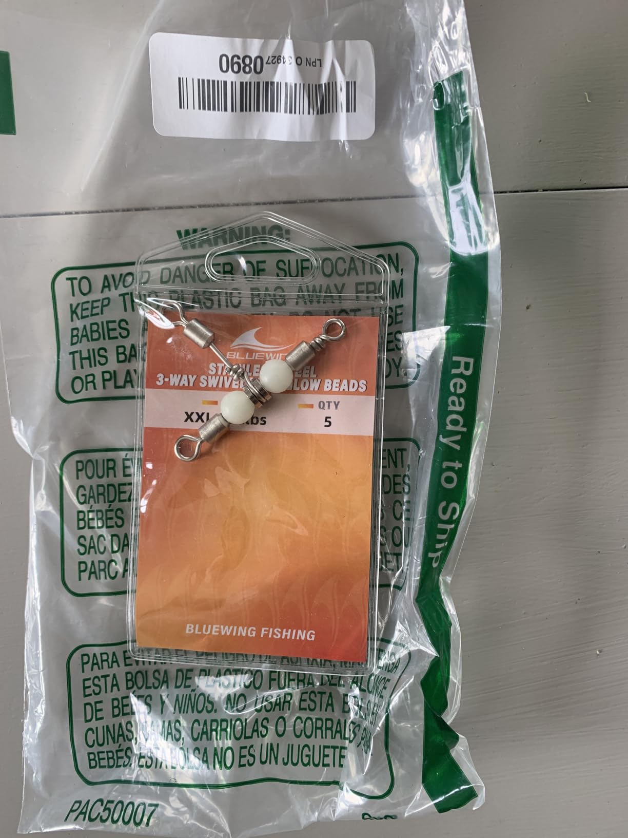 Amazon.com : BLUEWING 3 Way Swivels with Glow Beads 132LB : Sports ...