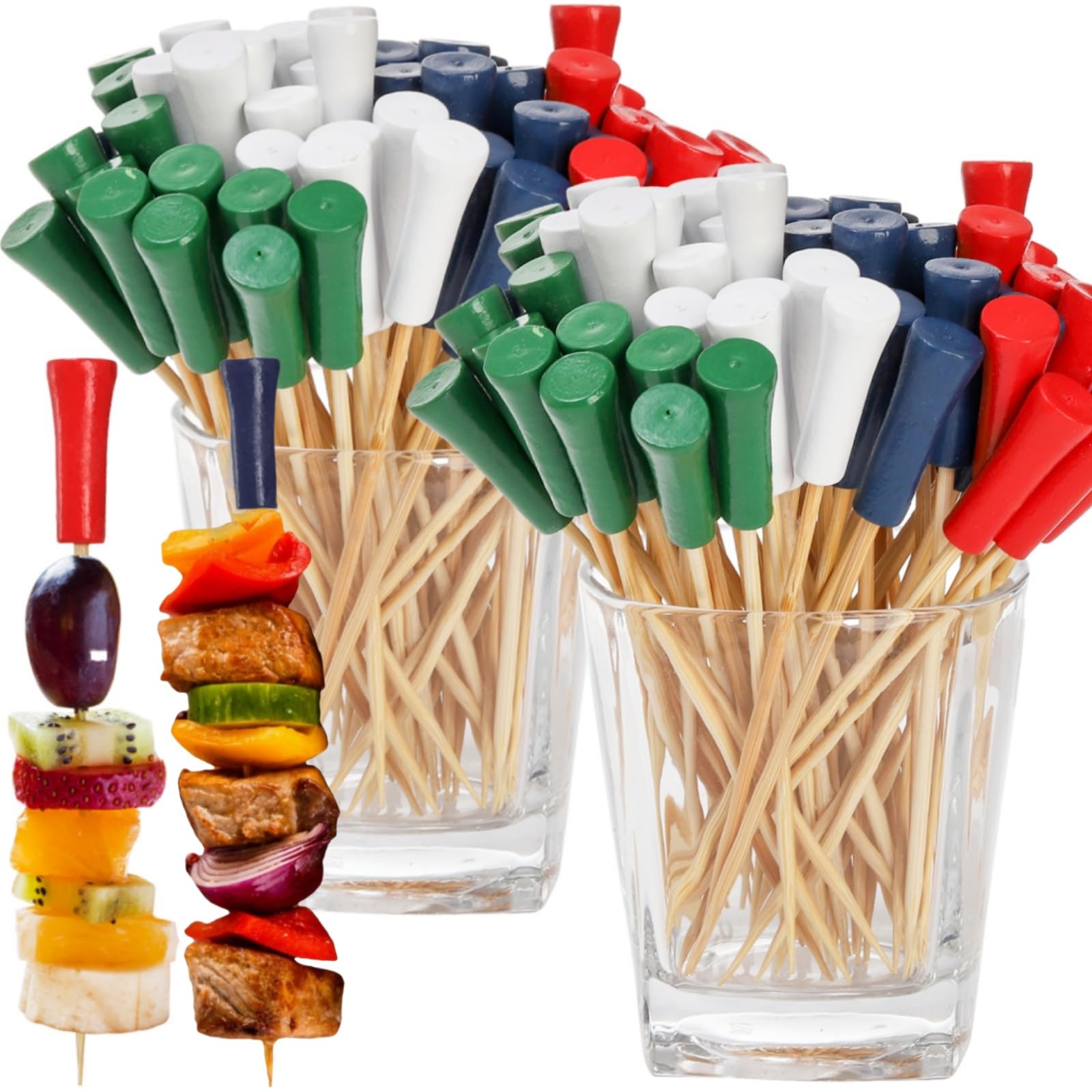 Amazon.com | Tlence 400 Pcs Golf Picks, 6" Cocktail Fruit Tee ...