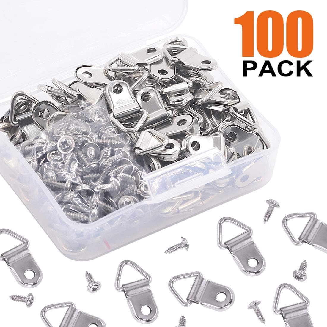 Rustark 110Pcs Small Triangle Ring Picture Hangers Frame Hanging ...