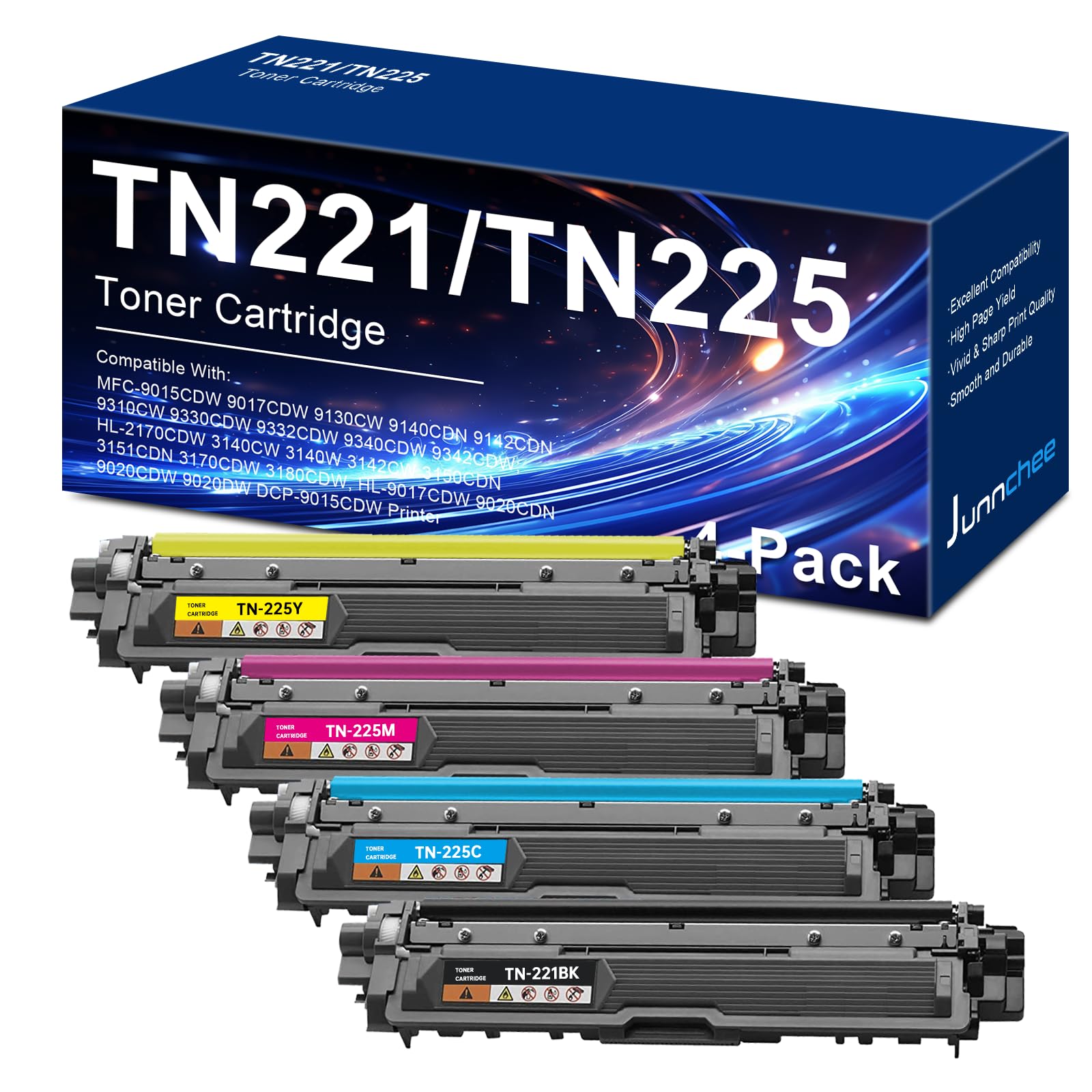 Amazon.com: TN221 TN225 Toner Cartridge High Yield Replacement for ...