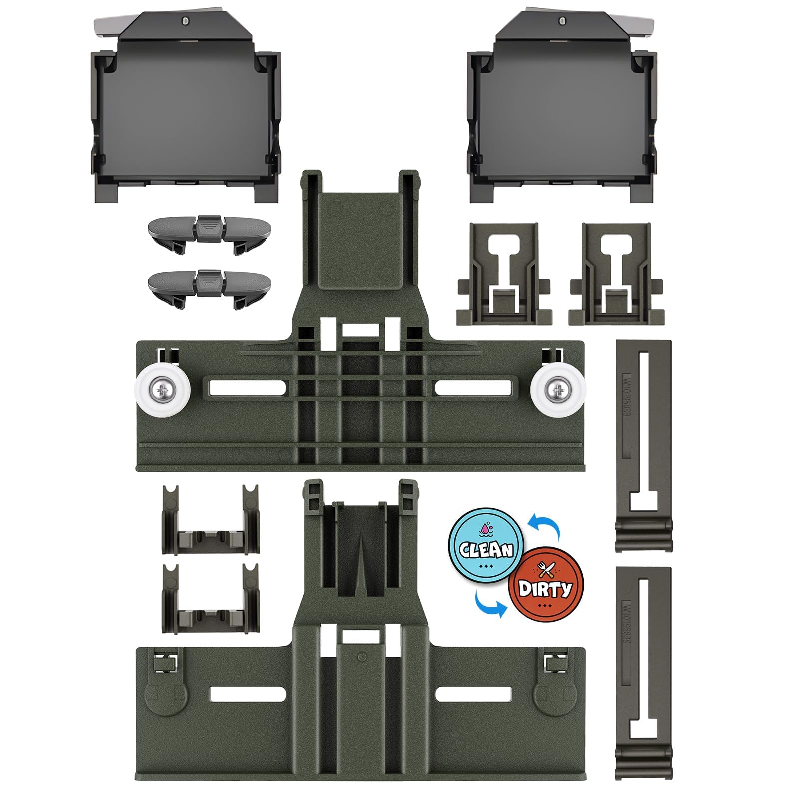 Amazon.com: (12 Packs) Upgraded W10350375 Dishwasher Top Rack Parts ...
