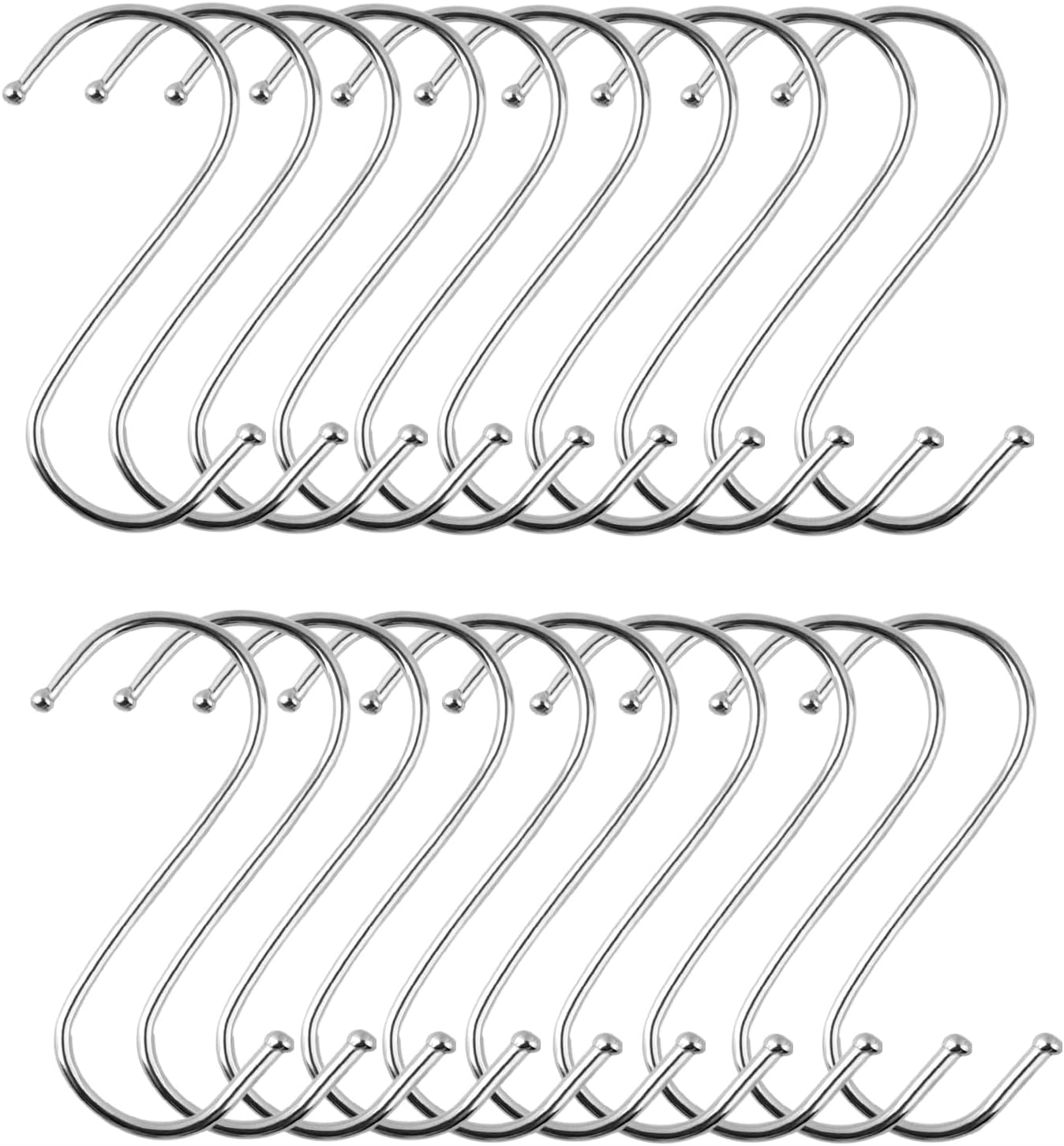 Amazon.com: Remolly 20 Pack S Hooks for Hanging, 2.7 Inch Stainless ...
