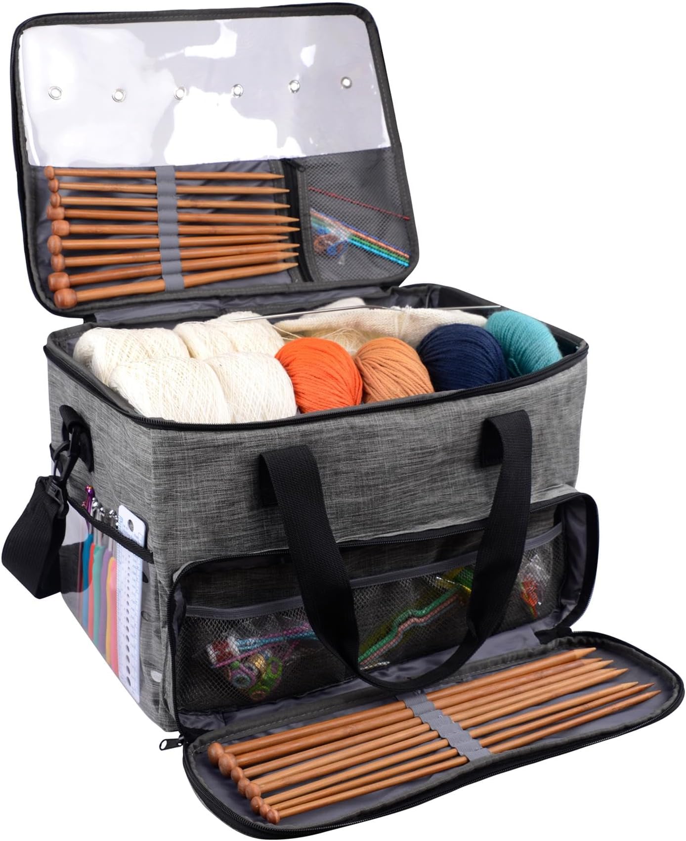 Aeelike Knitting Bags and Knitting Organizers, Yarn Bag with Hole ...