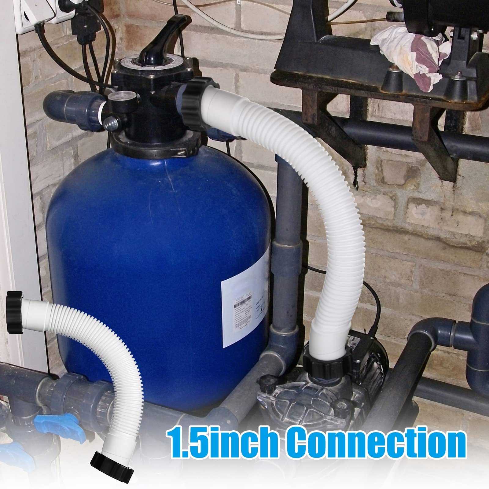 Snapklik.com : Eboot 16 Inch Pool Pump Hoses For Above Ground Pools 1.5 ...