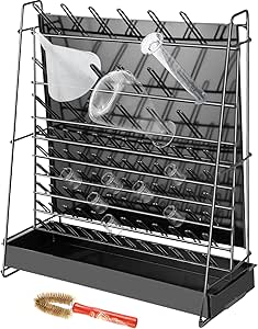 VEVOR Drying Rack for Lab 90 Pegs Lab Glassware Rack Steel Wire ...