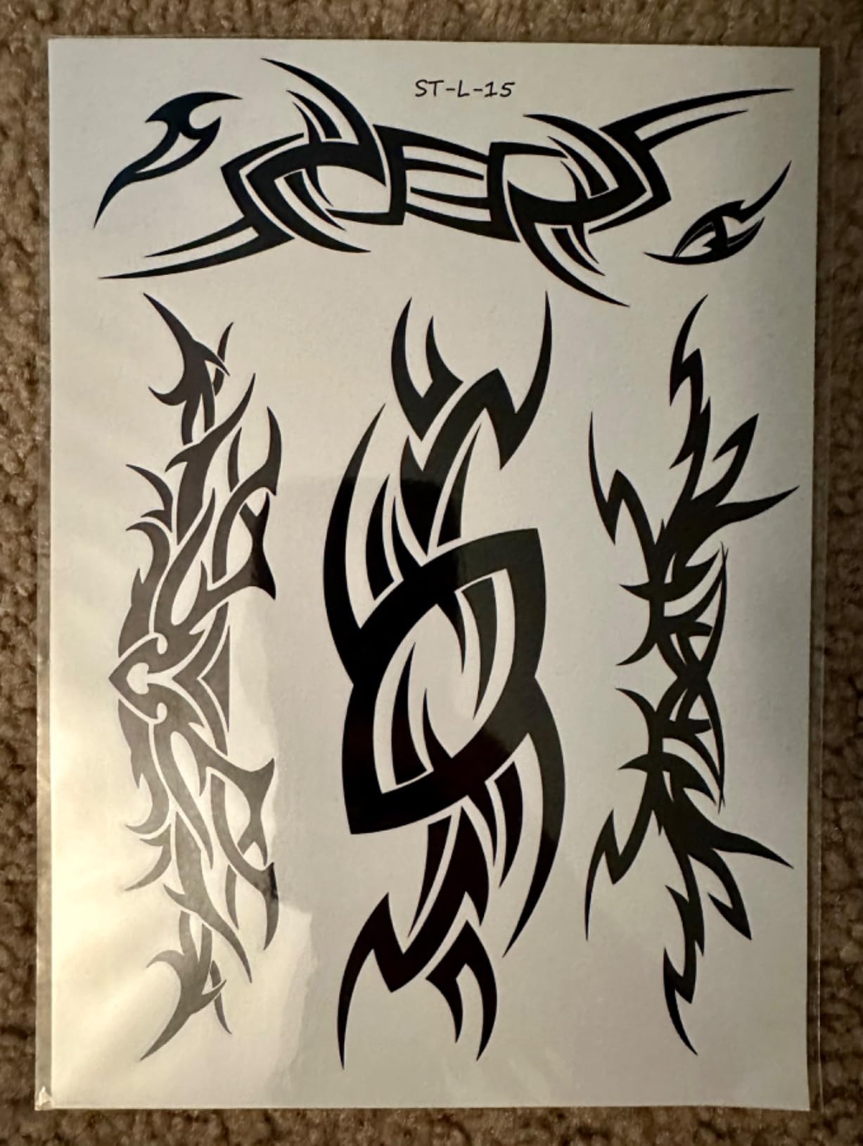 Amazon.com : Supperb® Tribal Temporary Tattoos - Tribal Art tattoos ...