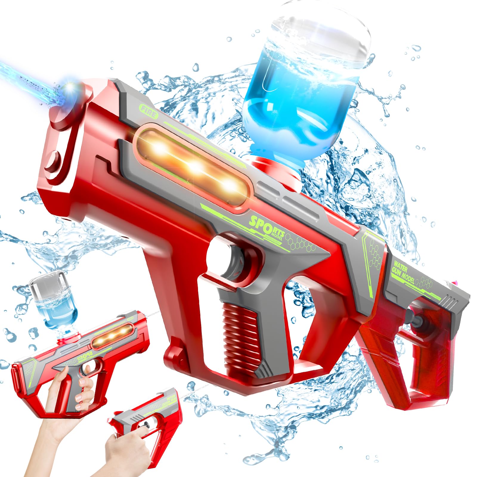 Amazon.com: Electric Water Gun for Adults & Kids, 2 in 1 Water Guns ...