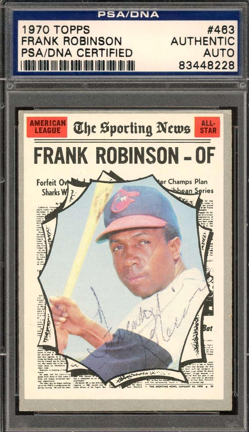 Amazon.com: Frank Robinson PSA DNA Vintage Signed 1970 Topps All Star ...
