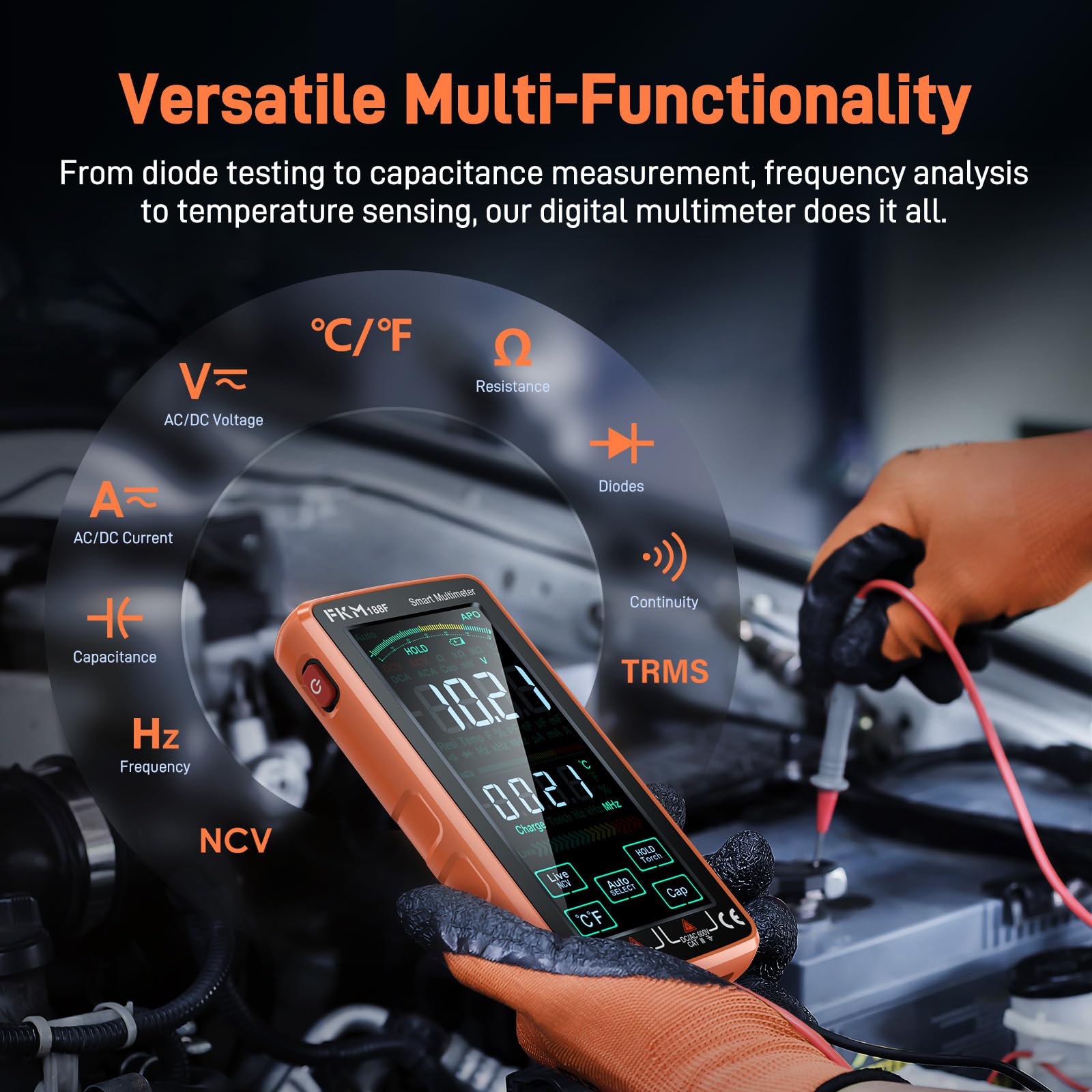 Snapklik.com : Digital Multimeter, Compact & Rechargeable Voltmeter W ...
