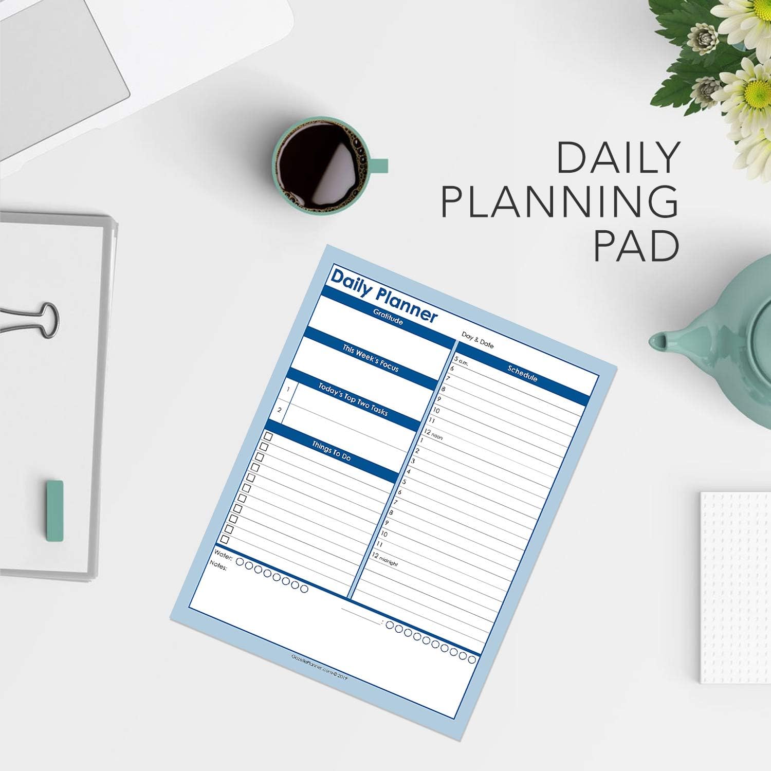 Daily Planner Pad with 24-Hour Schedule & Tear-Off Sheets, To-Do List ...